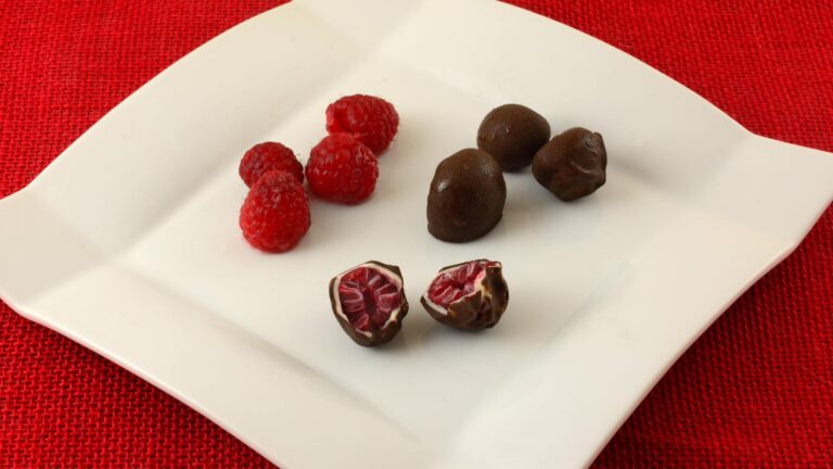 Franui : La recette des framboises au chocolat